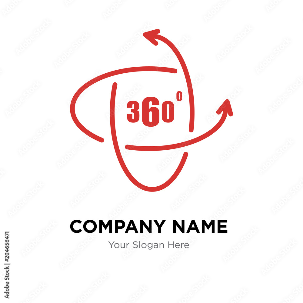 360 panorama company logo design template, colorful vector icon for ...