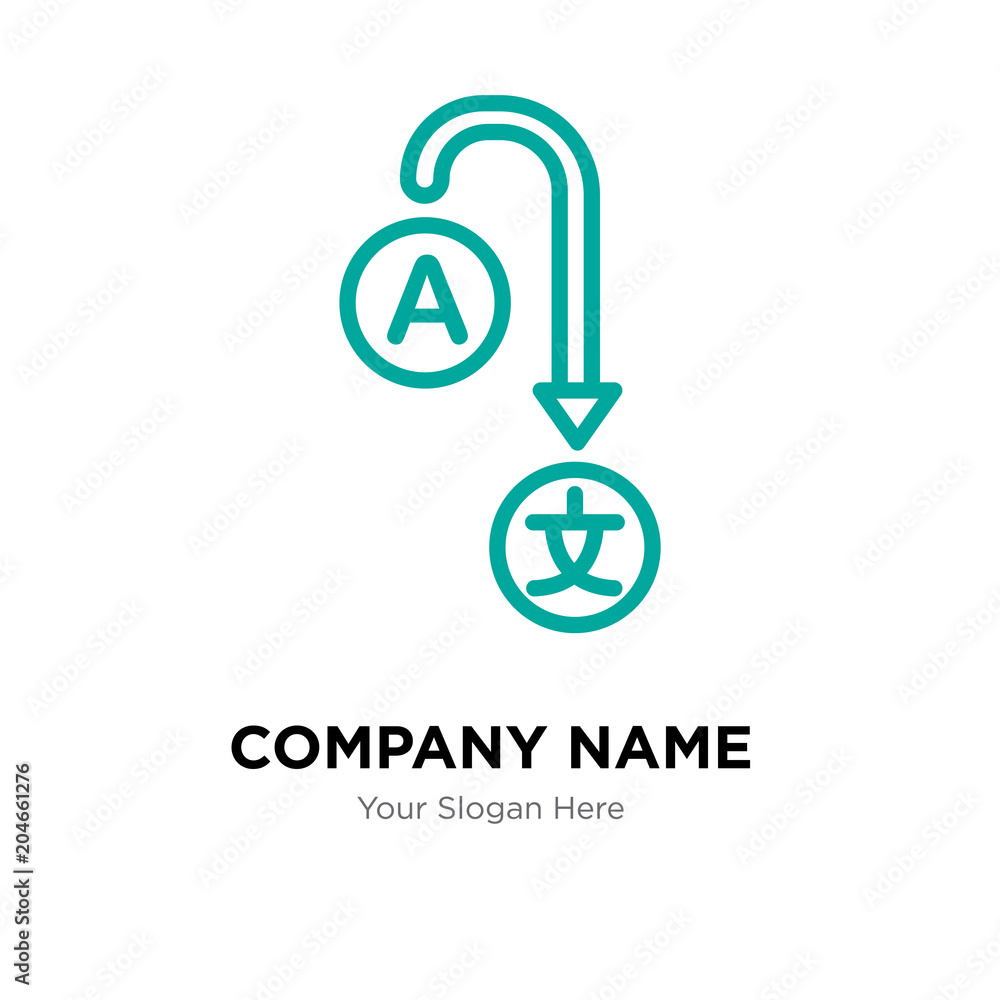 change language company logo design template, colorful vector icon for ...
