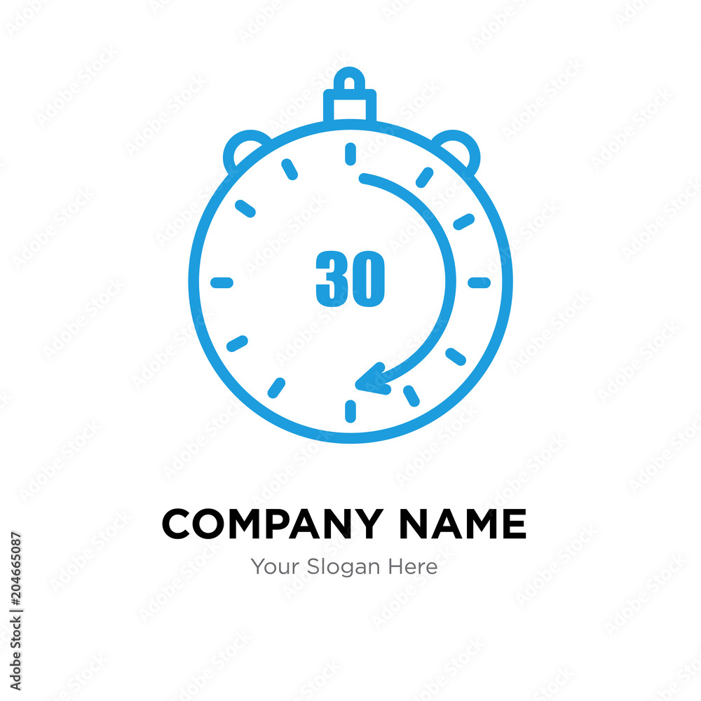 30 minutes company logo design template, colorful vector icon for your ...