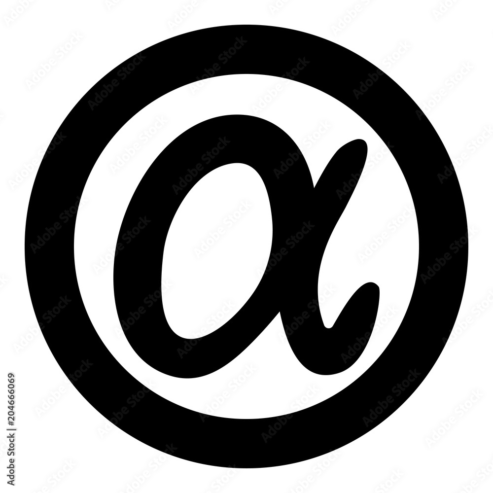 Symbol alpha icon black color vector illustration simple image Stock ...