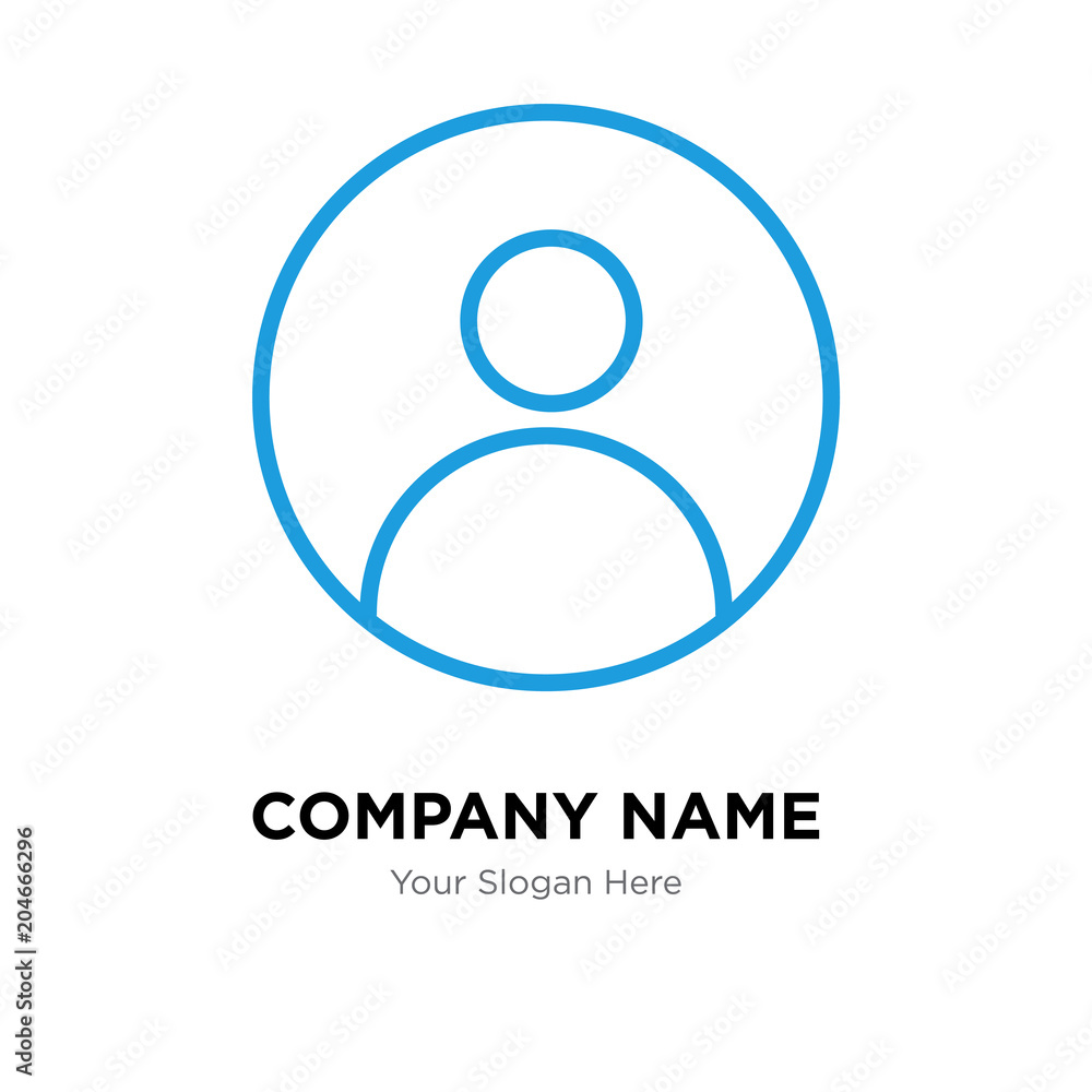profile pic company logo design template, colorful vector icon for your ...