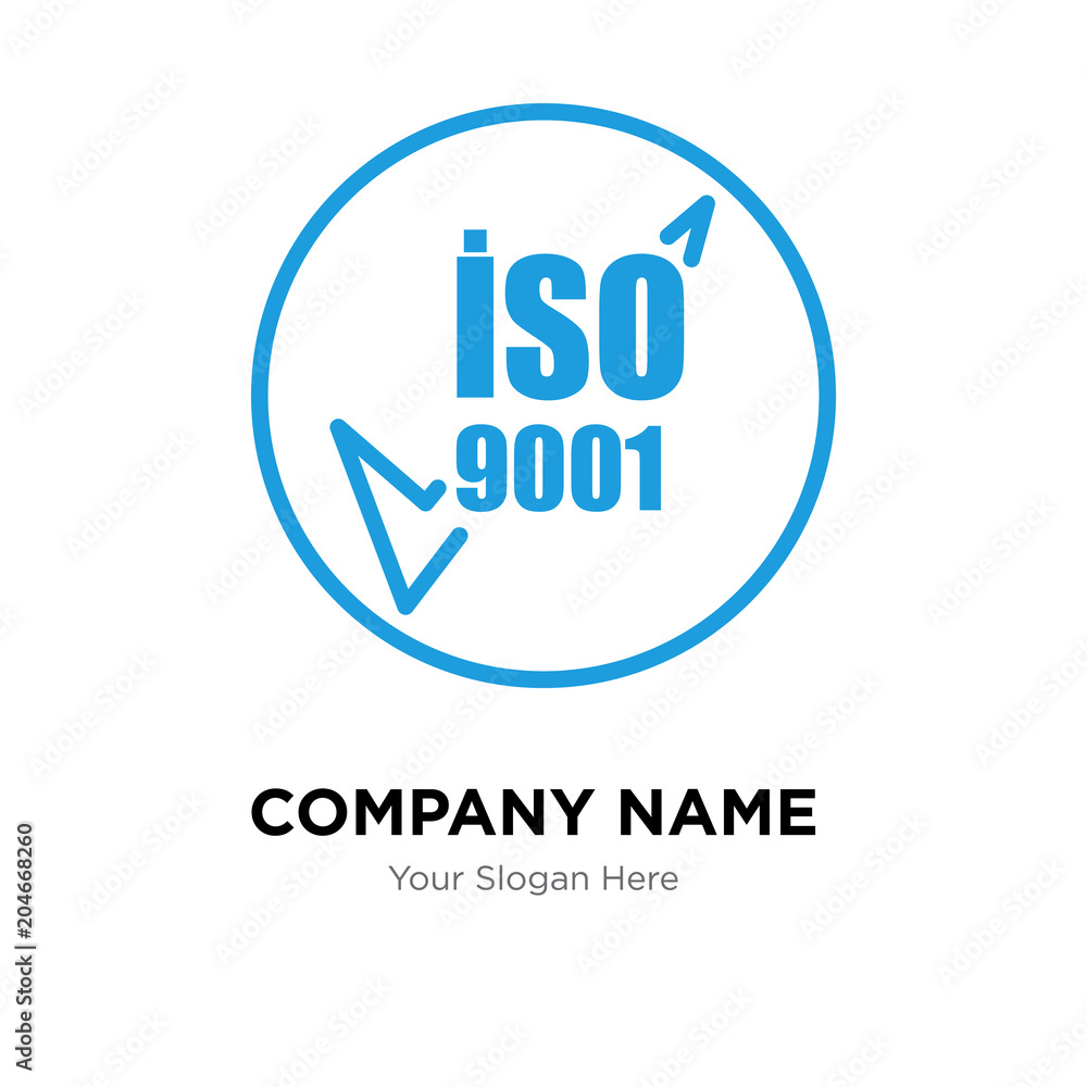 iso 9001 company logo design template, colorful vector icon for your ...