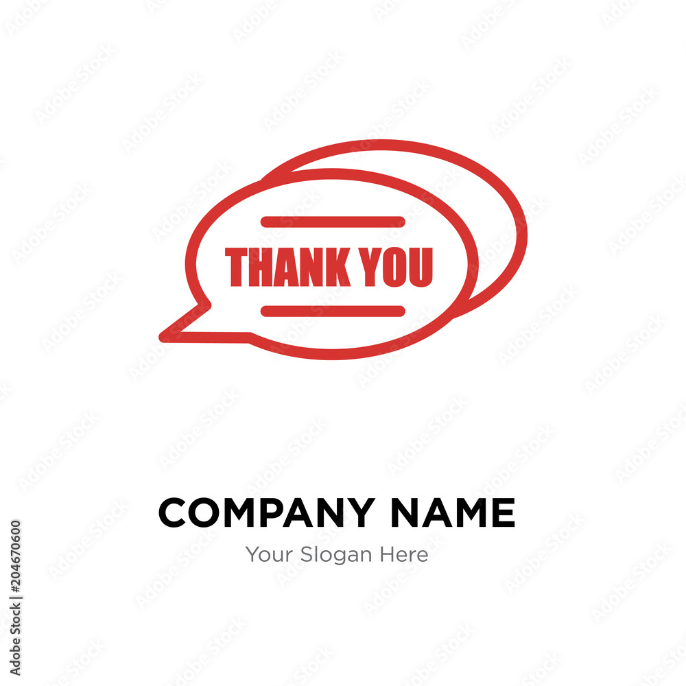 thank you company logo design template, colorful vector icon for your ...