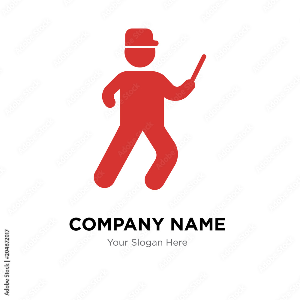 Running cop company logo design template, colorful vector icon for your ...