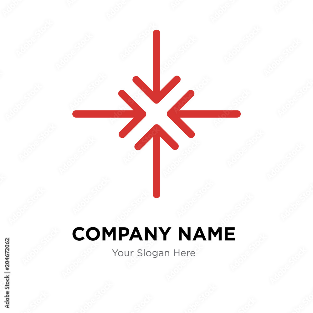 Center align company logo design template, colorful vector icon for ...