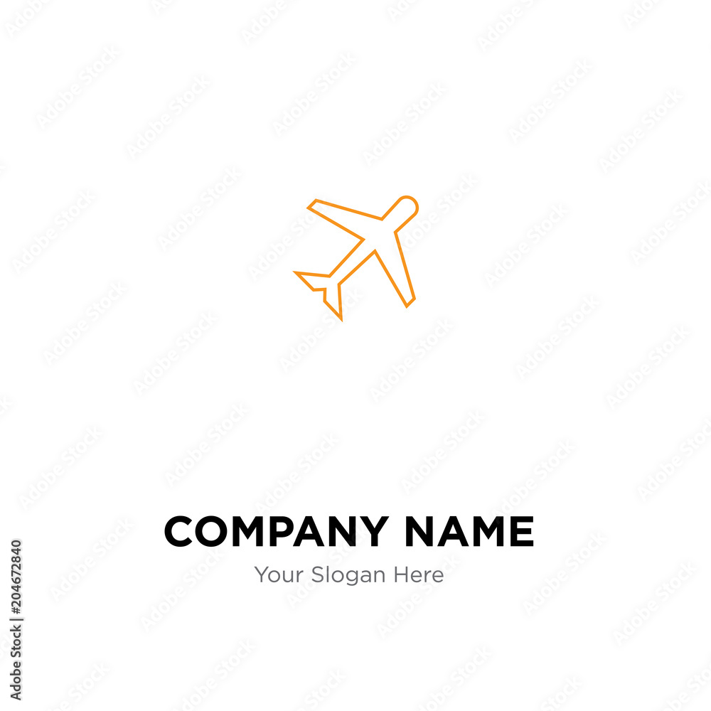 Airplane company logo design template, colorful vector icon for your ...