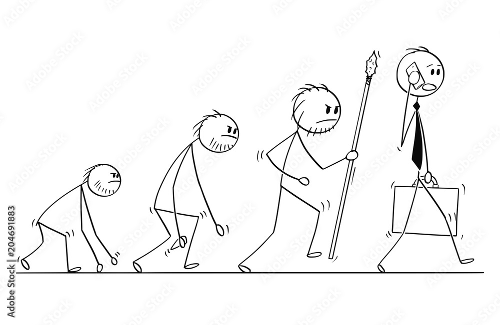 Evolution Of Man Drawing