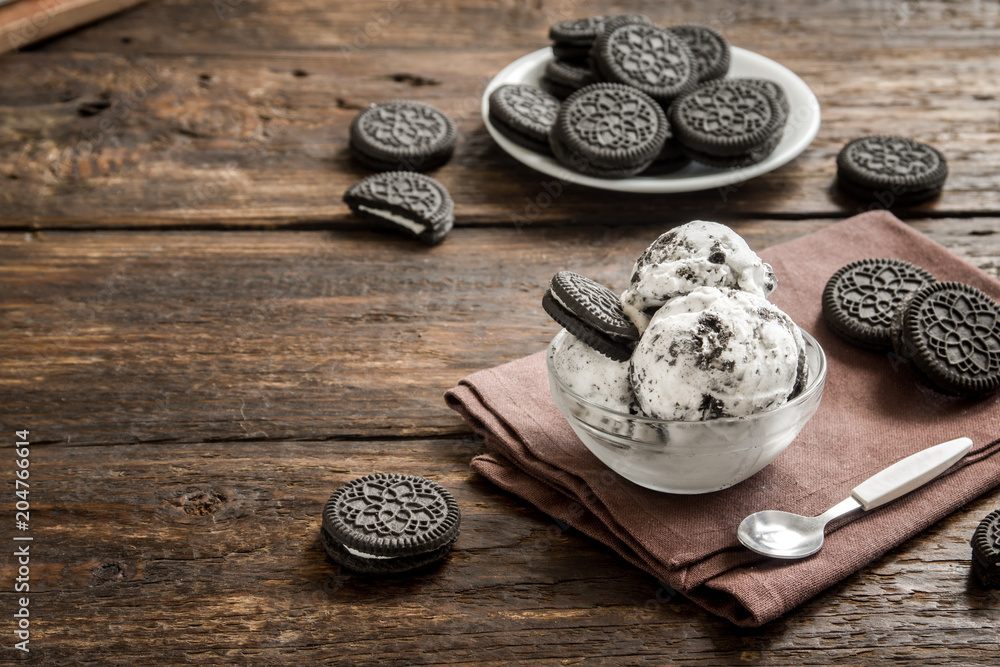 Oreo ice cream Stock Photo | Adobe Stock