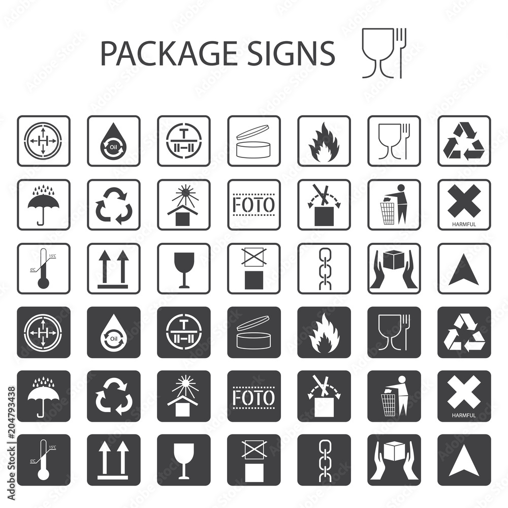 Shipping Symbols Vector