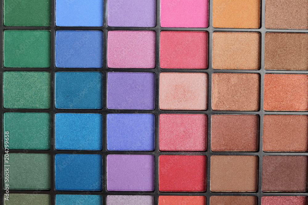 Colorful eyeshadow palette. Many options to make up yourself. This kind ...