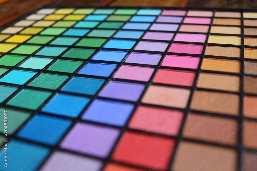 Colorful eyeshadow palette. Many options to make up yourself. This kind ...