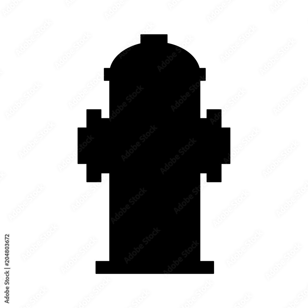 Fire hydrant icon. Fire hydrant simple silhouette. Vector illustration ...