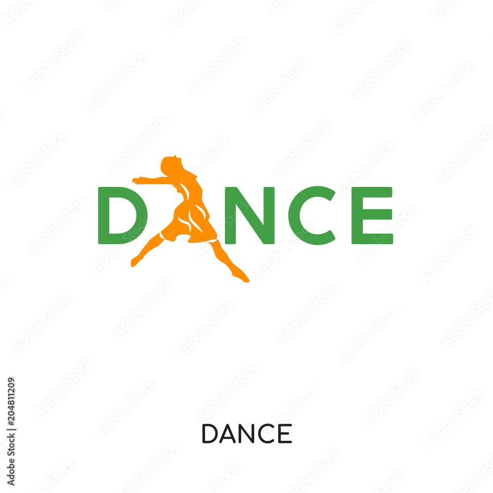 dance logo maker isolated on white background Stock Vector | Adobe Stock