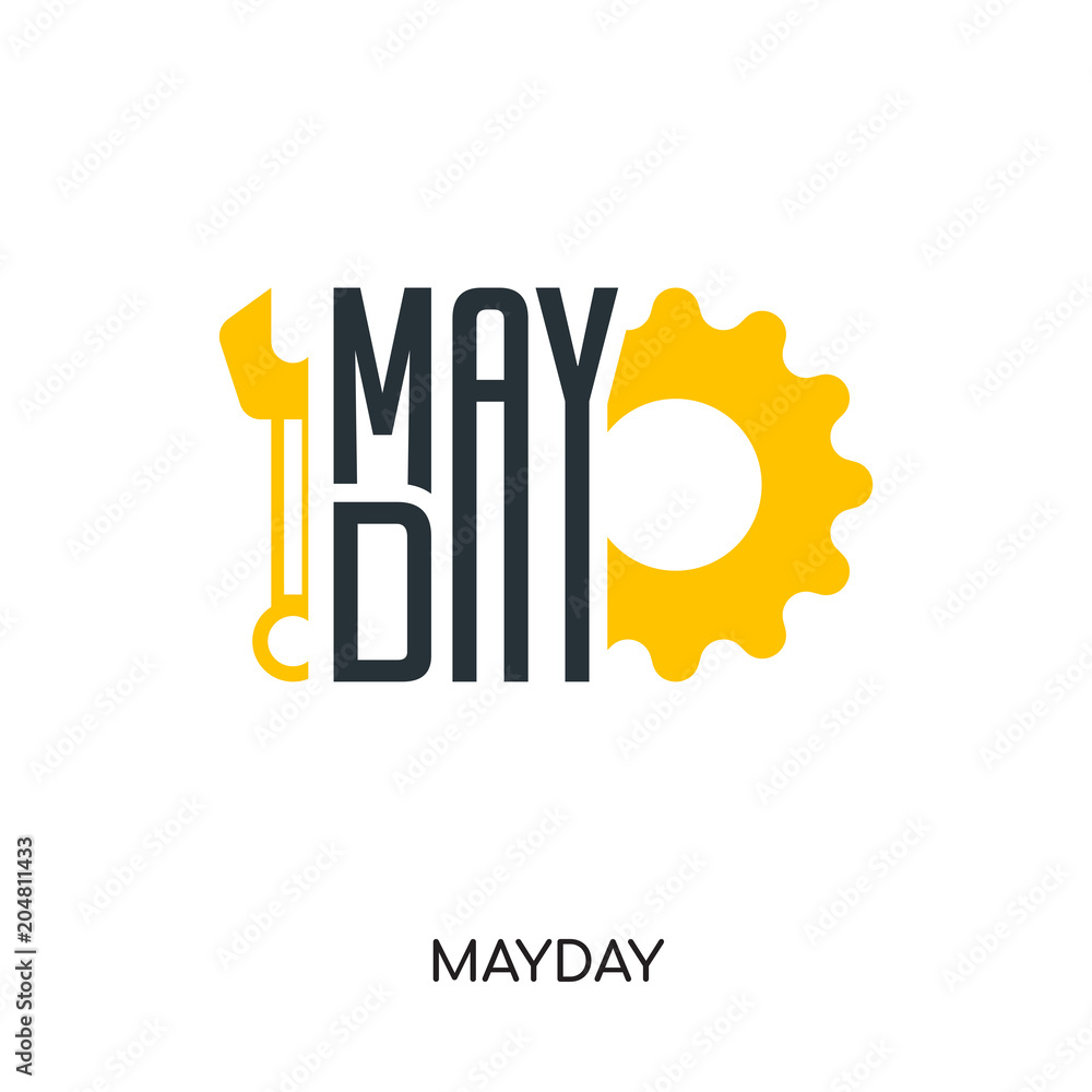 mayday logo isolated on white background Stock Vector | Adobe Stock