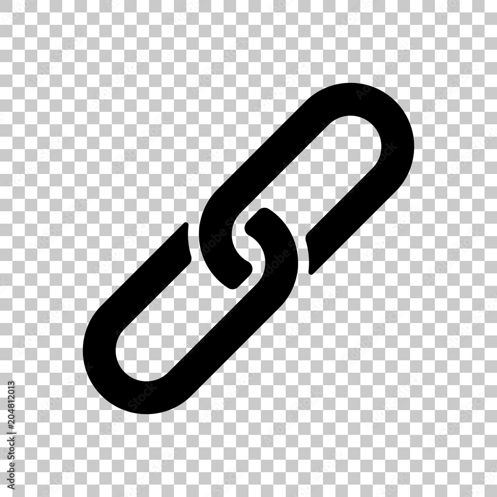 Link icon. Hyperlink chain symbol. Simple icon. On transparent ... Link icon. Hyperlink chain symbol. Simple icon. On transparent ...
