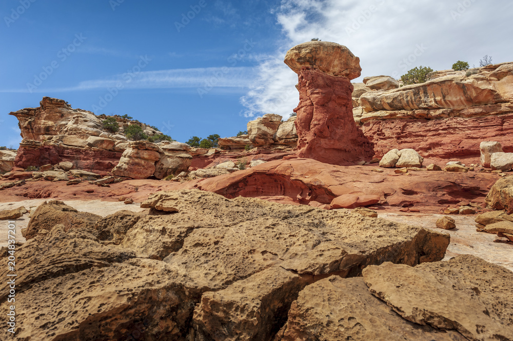 Capitol Reef National Park is in Utah's southern desert. t surrounds a ...