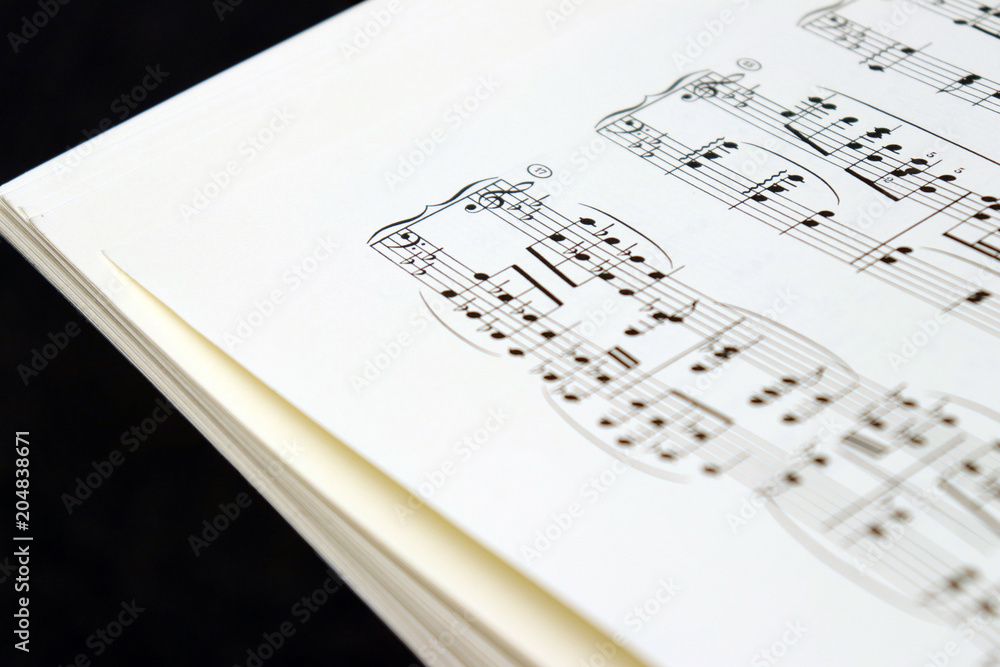 Sheet Music - Partitions - Partituras Stock Photo | Adobe Stock