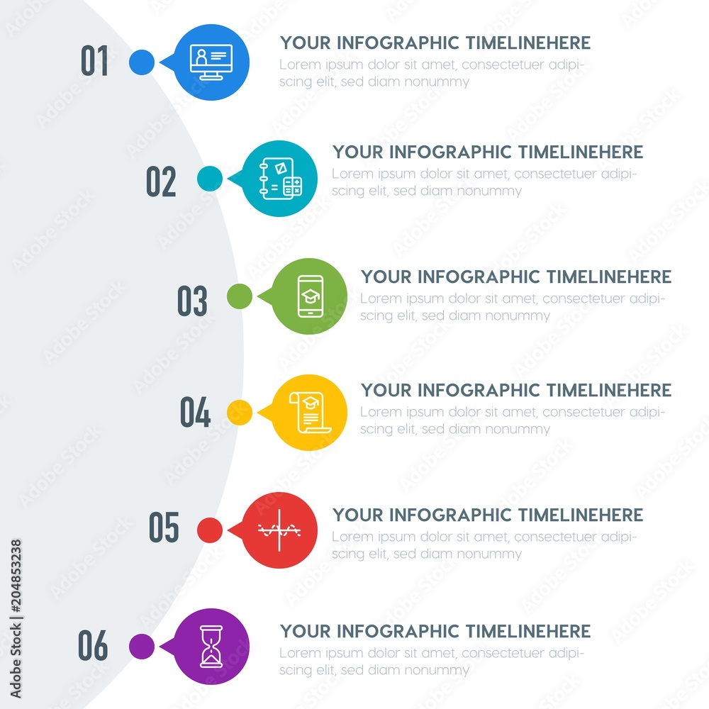 Learning Infographic Timeline