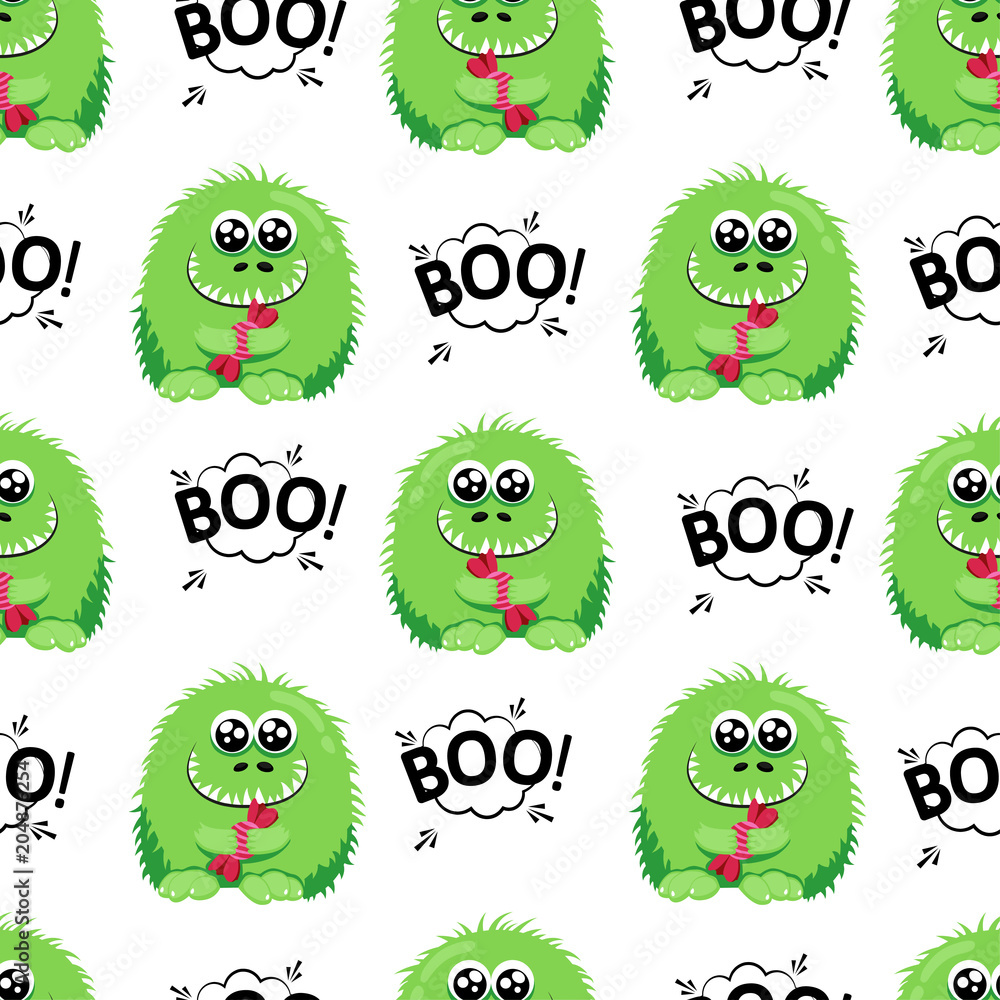 Abstract seamless halloween pattern for girls or boys. Creative vector ...