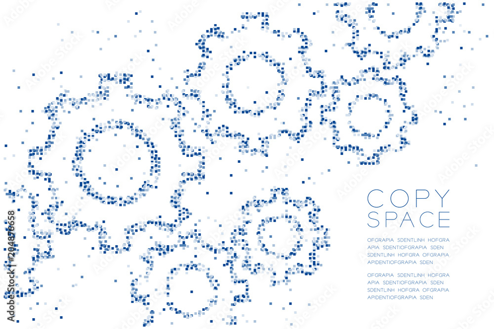 Abstract Geometric Square box pattern Engineering Gear shape, teamwork ...