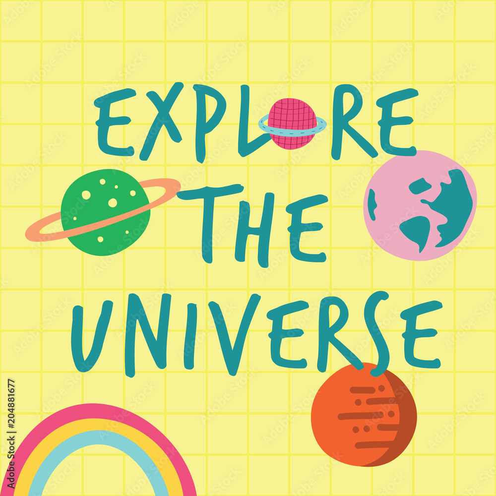 Explore the universe print poster. A playful, modern, and flexible ...