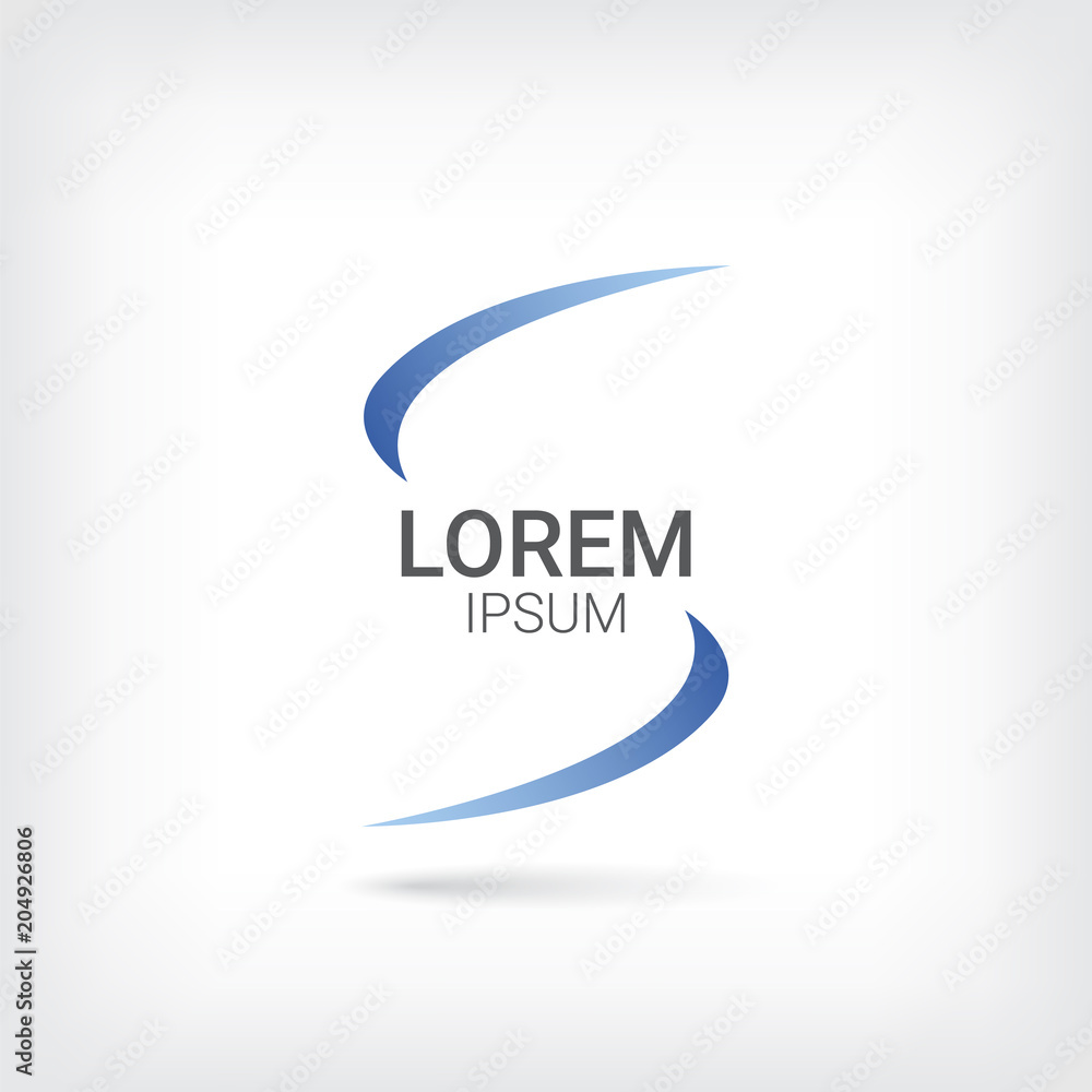 letter s vector logo design template, wave icon, spiral sign, curve ...