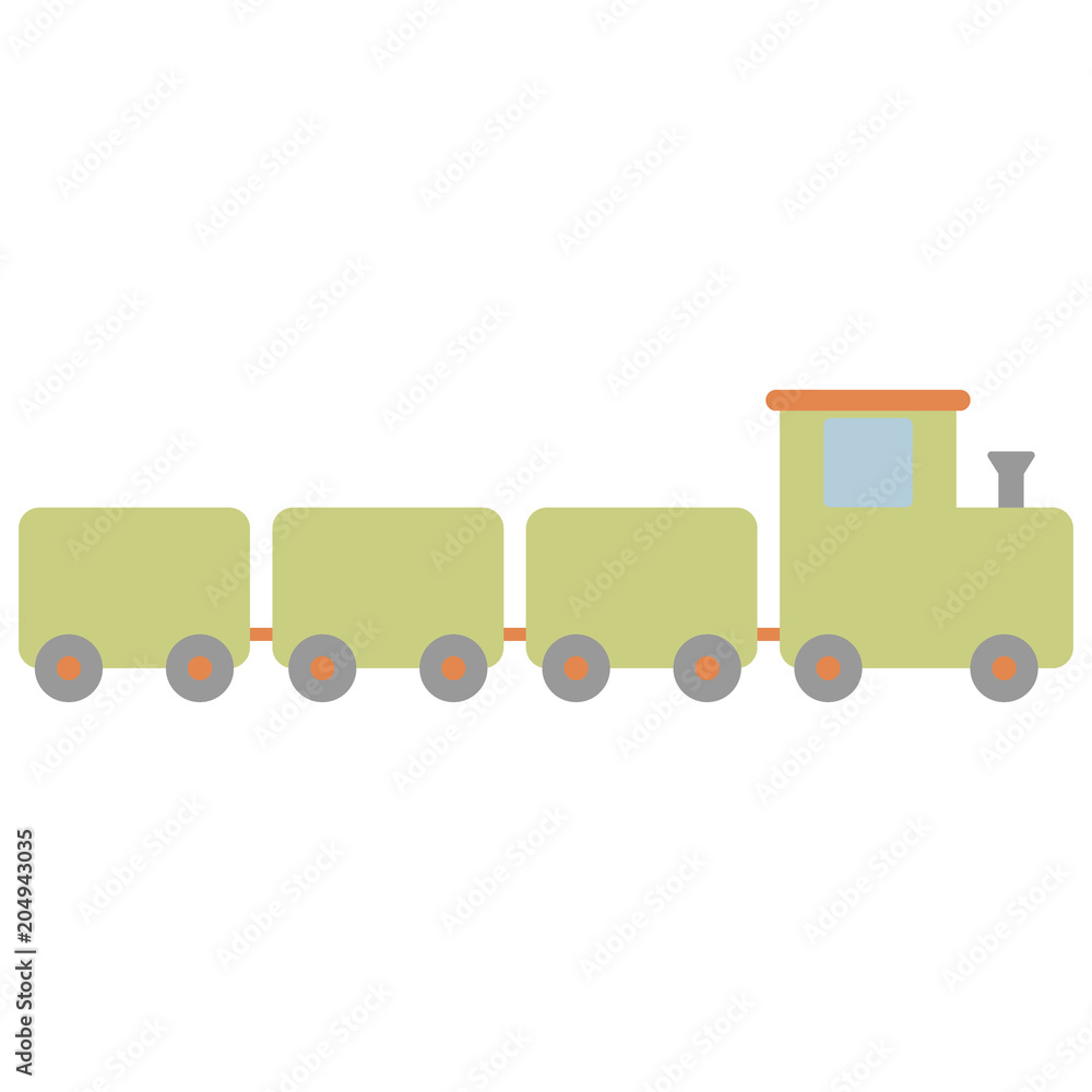 Vector illustration of a toy train Stock Vector | Adobe Stock