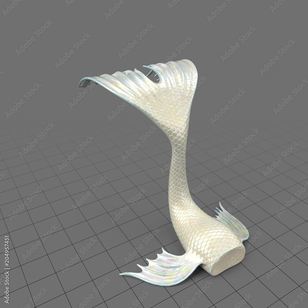 Mermaid tail resting Stock 3D asset | Adobe Stock