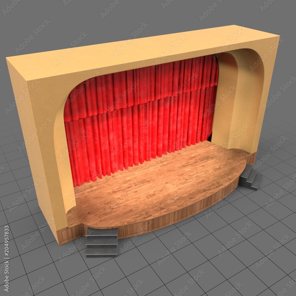 Theater stage Stock 3D asset | Adobe Stock