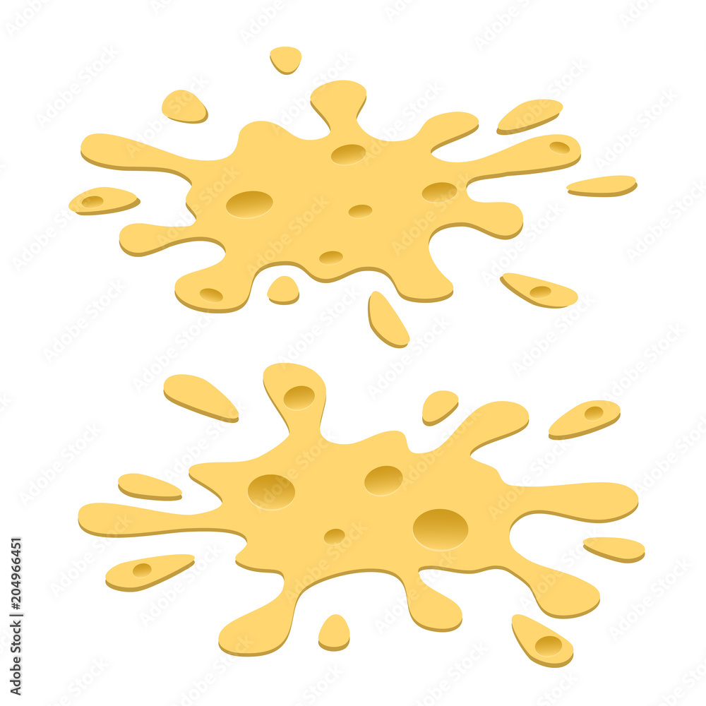Two blobs of dripping cheese. Vector illustration Stock Vector | Adobe ...