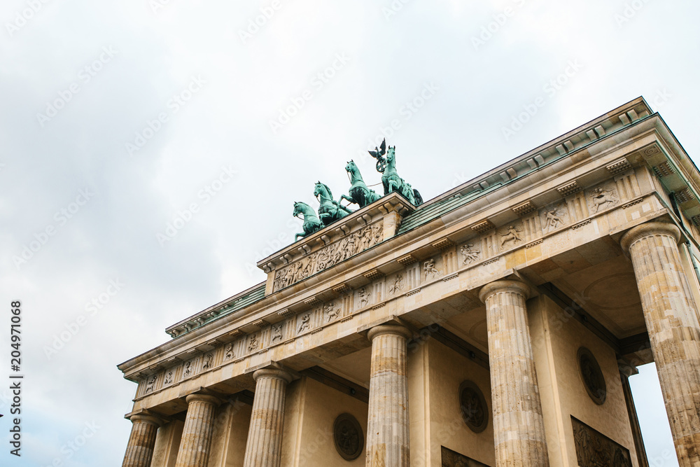 Brandenburg gate in Berlin, Germany or Federal Republic of Germany ...