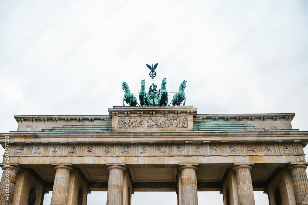 Brandenburg gate in Berlin, Germany or Federal Republic of Germany ...