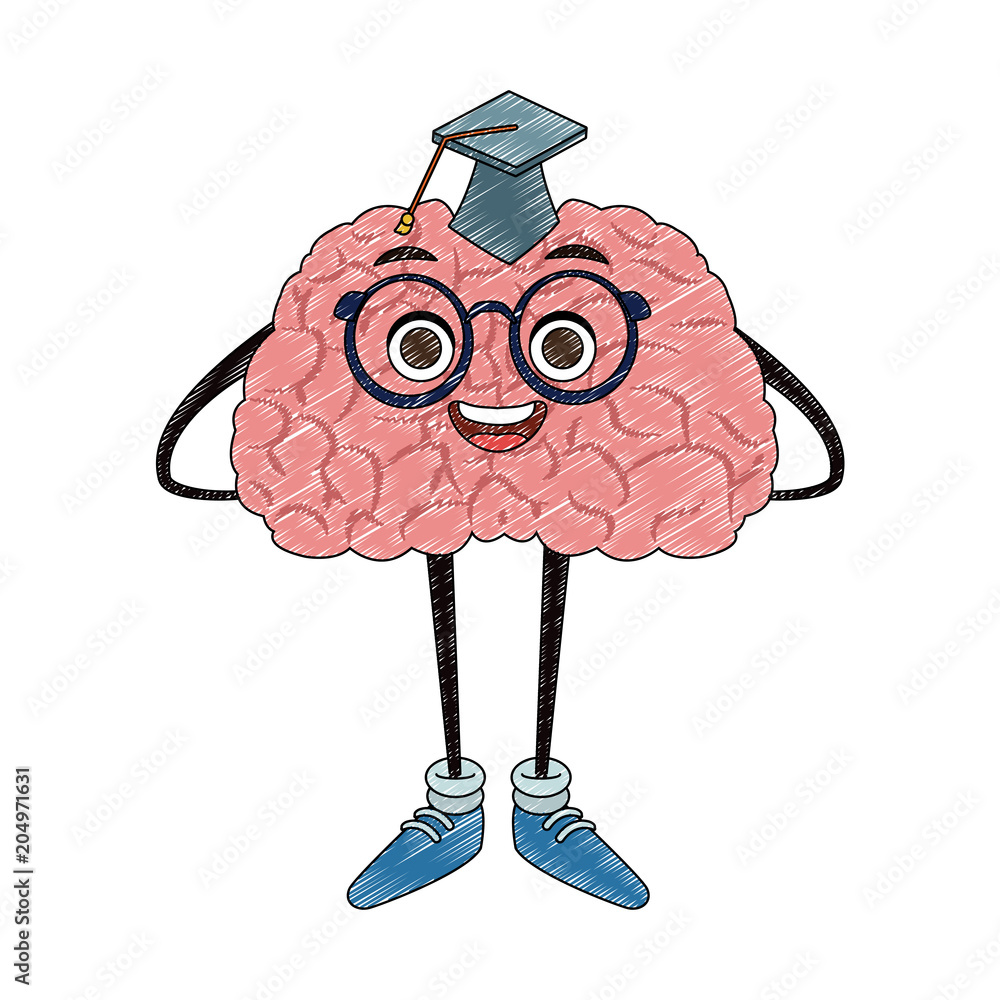 Funny Brain Clipart