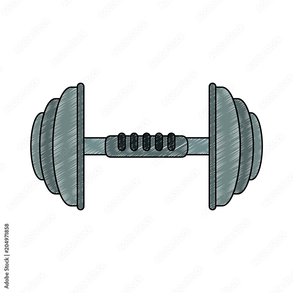 Dumbbell weight symbol vector illustration graphic design Stock Vector ...