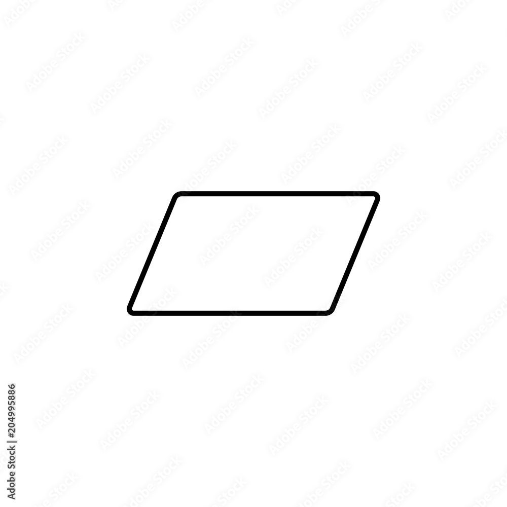 Parallelogram icon. Element of geometric figure for mobile concept and ...