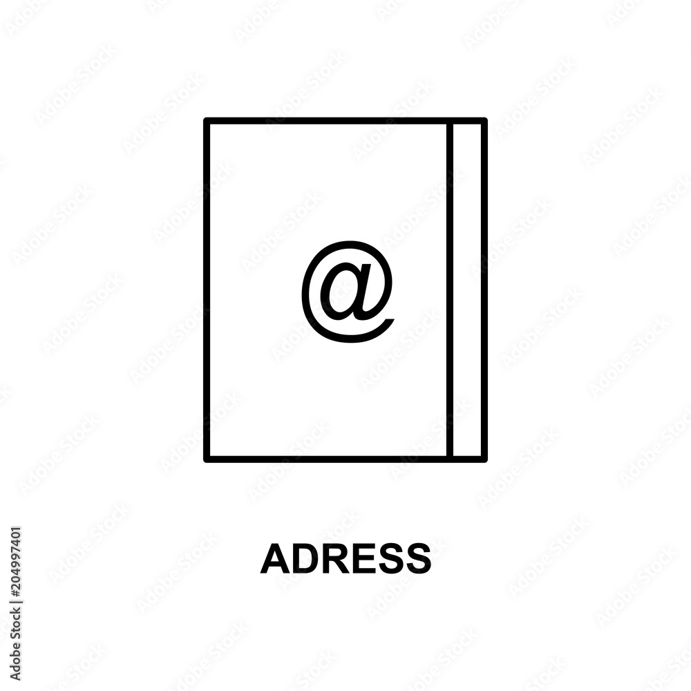 adress book icon. Element of simple web icon with name for mobile ...