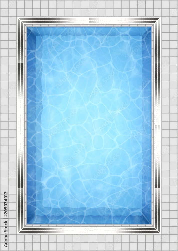 Summer background. Swimming pool bottom caustics ripple and flow with ...