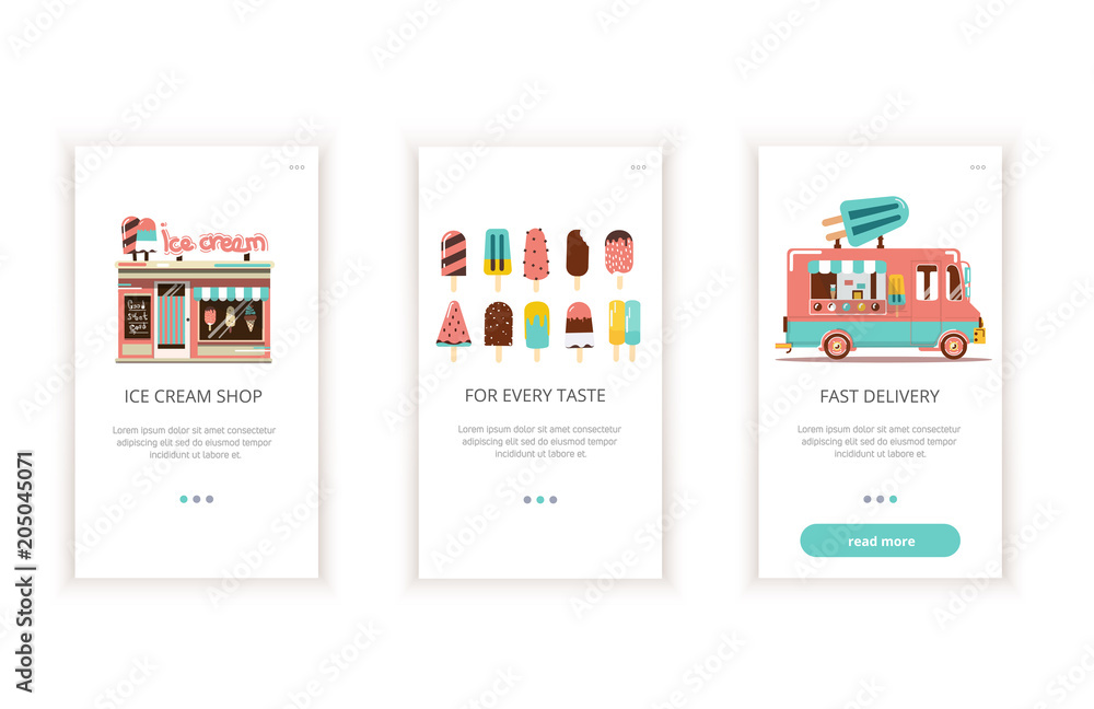 Creative vector Illustration of onboarding app screens and web concept ...