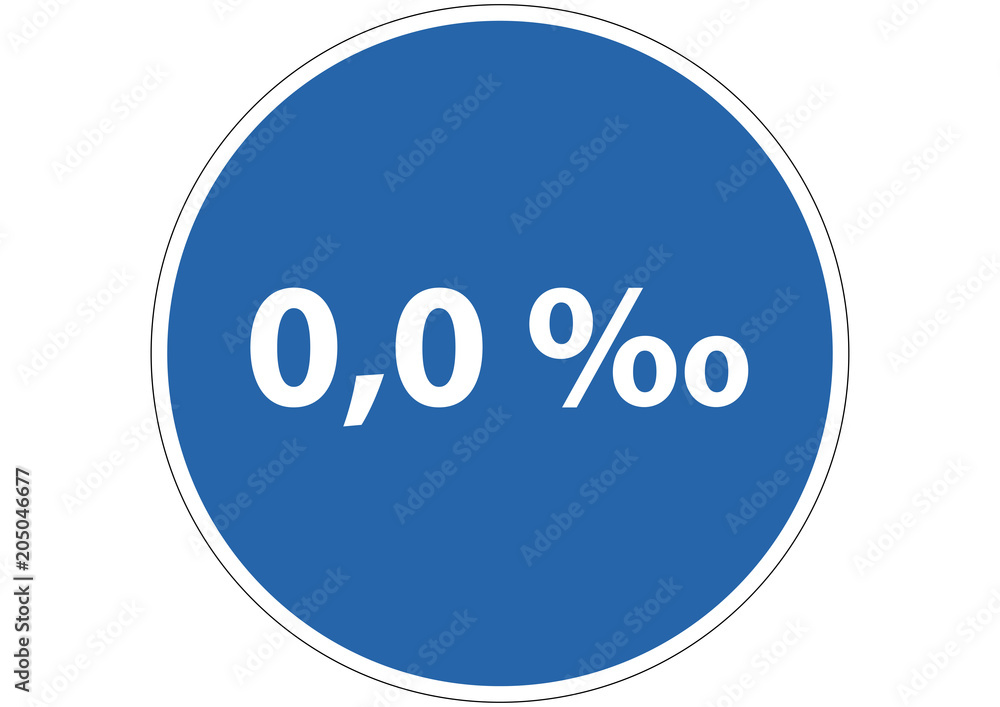 Schild 0,0 Promille Stock-Vektorgrafik | Adobe Stock