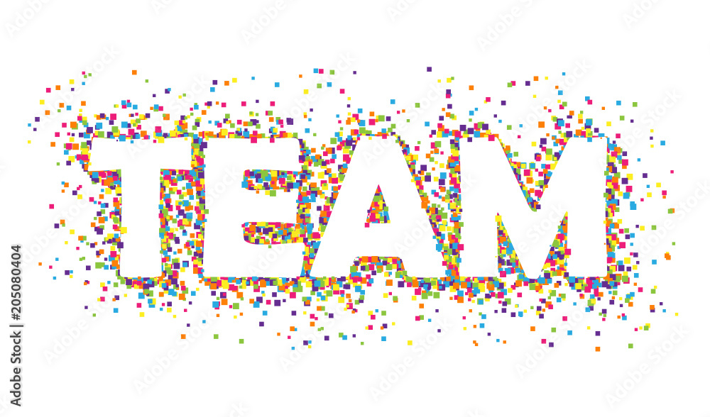TEAM colorful squares banner Stock Vector | Adobe Stock