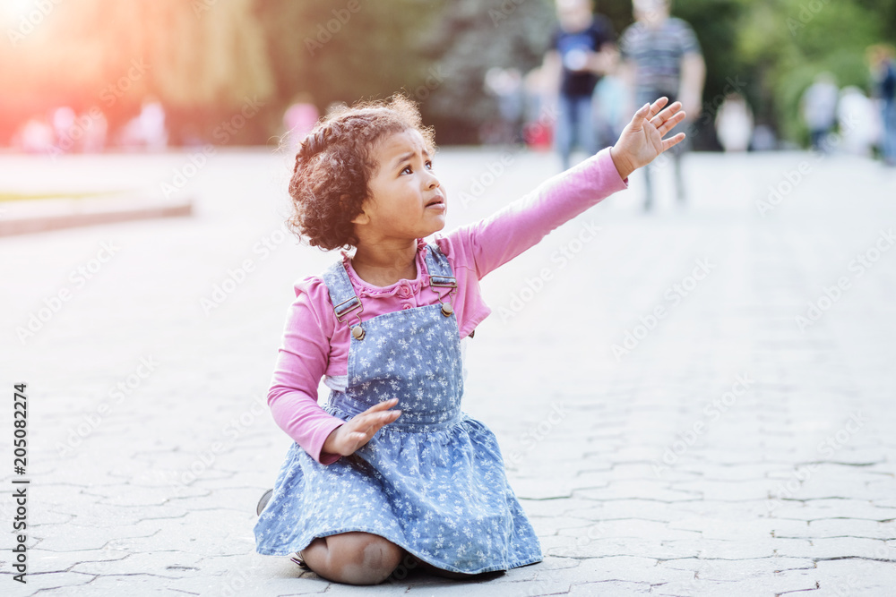 Little Girl Reaching Up