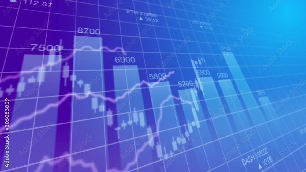 Vidéo Stock Bar graph of cryptocurrency stock exchange market indices ...