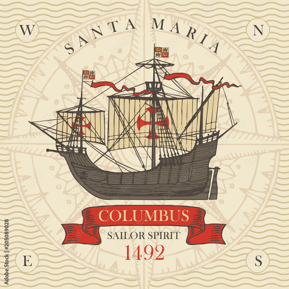 Christopher Columbus Compass Rose