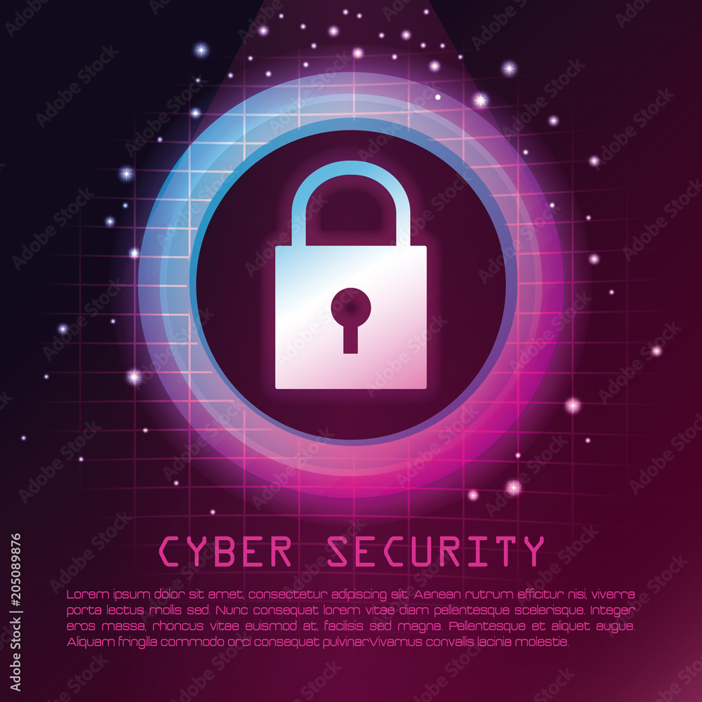 Cyber security banner digital concept with information vector ...