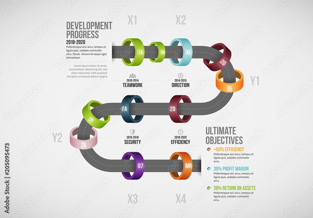 Stacking Rings Bar Graph Layout Stock Template | Adobe Stock