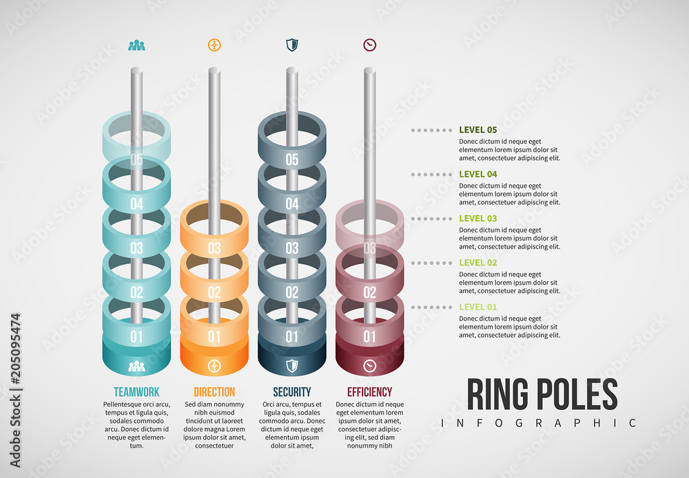 Bar Graph Timeline Infographic Layout Stock Template | Adobe Stock