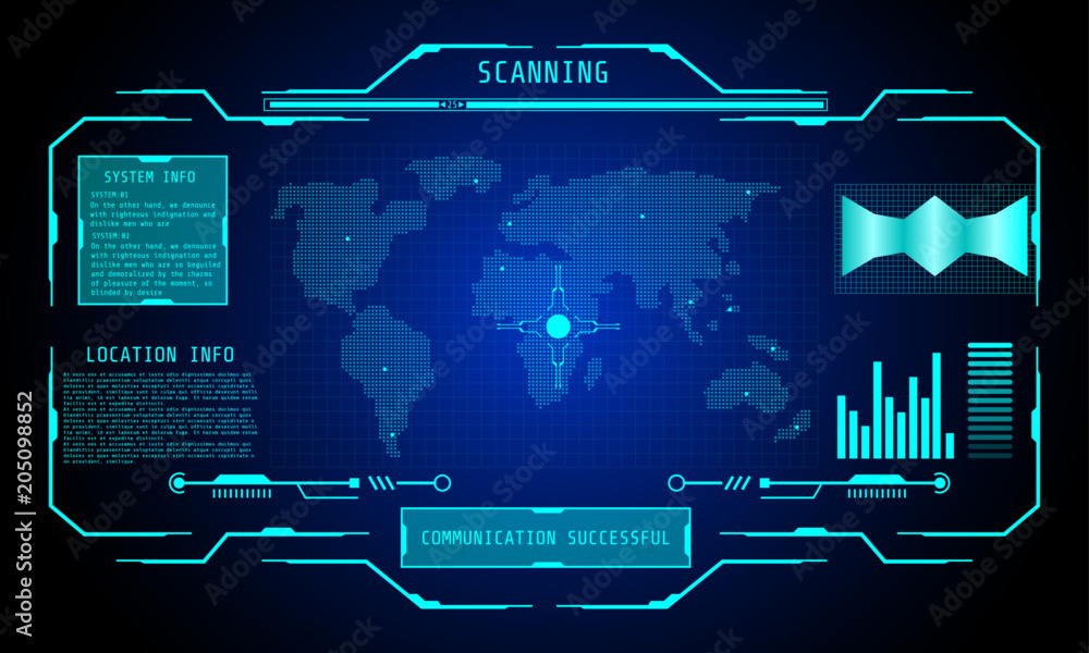 Futuristic Interface Map
