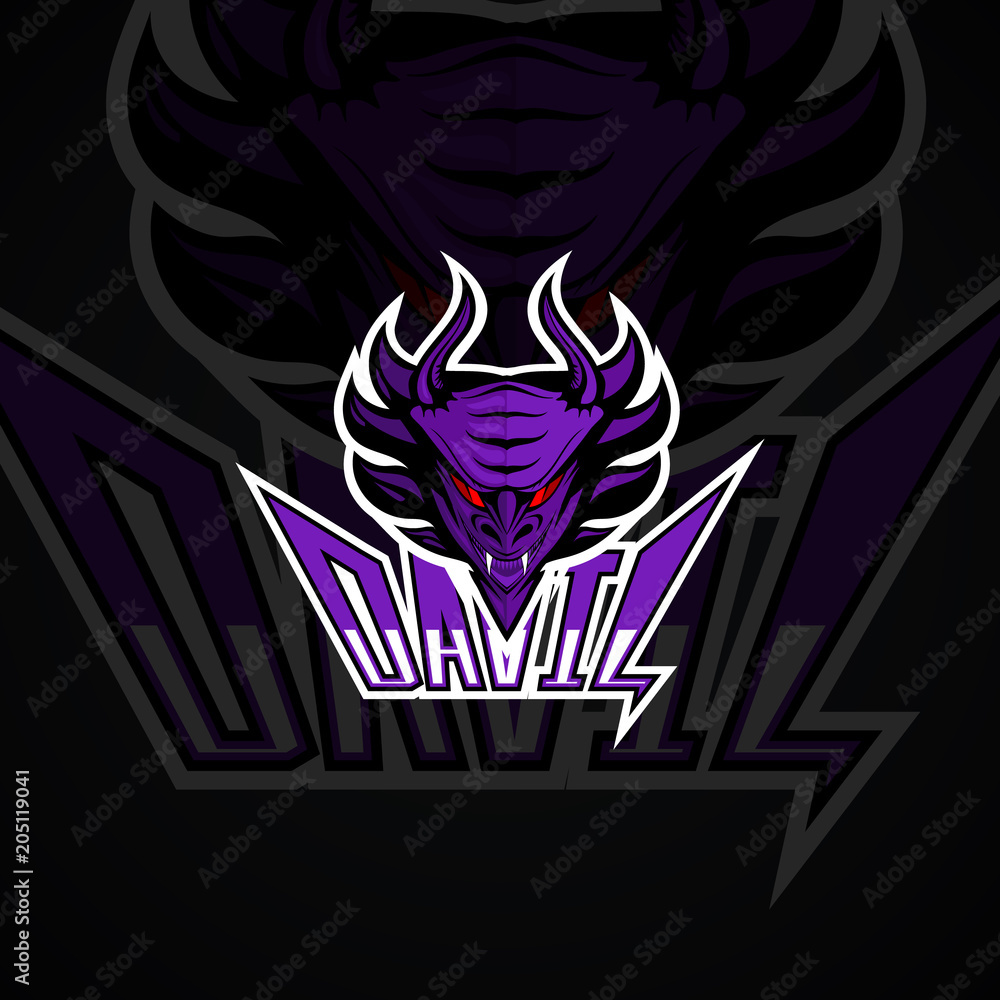 Devil logo. High resolution vector image Stock Vector | Adobe Stock