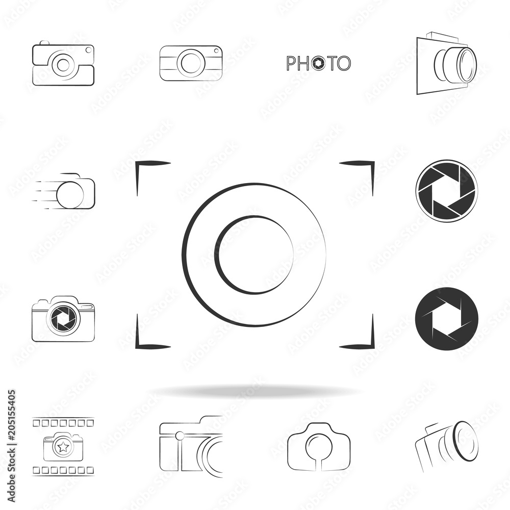 camera focus logo icon. Detailed set of photo camera icons. Premium ...