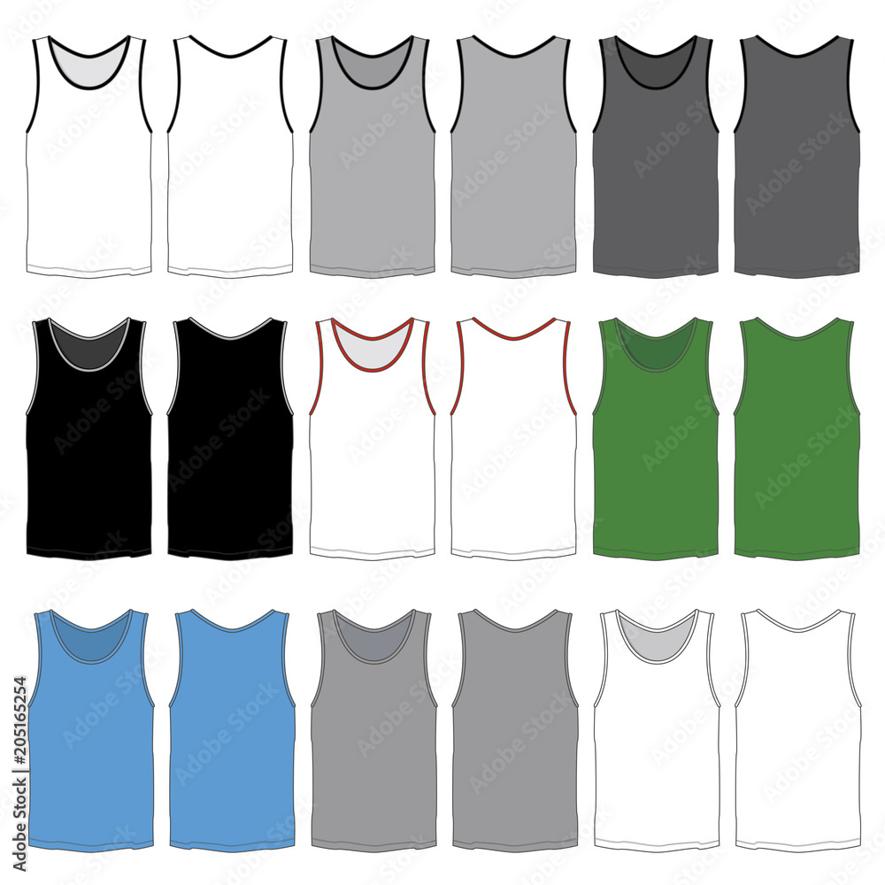 Mens Tank Top Template Vector
